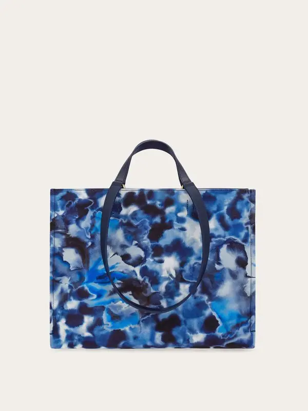 FERRAGAMO Carnation Print Tote Bag - Blue