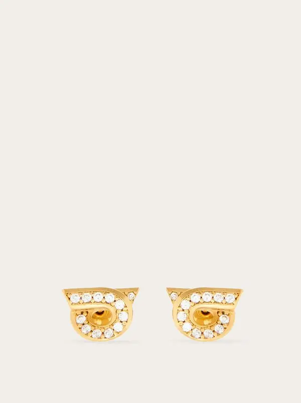 FERRAGAMO Gancini Stud Earrings - Gold