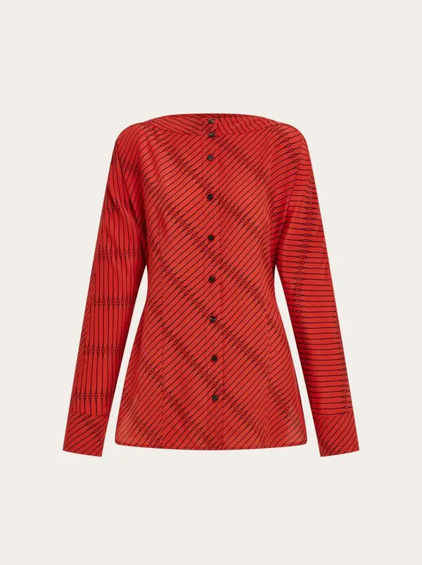 FERRAGAMO Printed Organic Silk Shirt