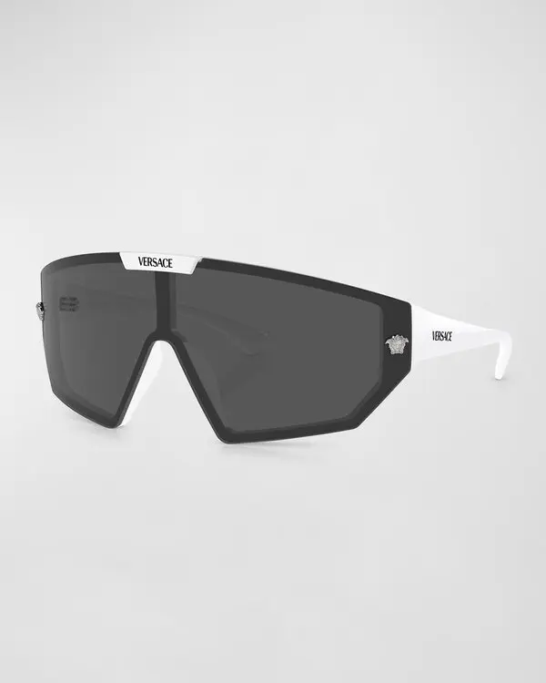 Versace Medusa Horizon Shield Sunglasses - White | Editorialist display picture 1