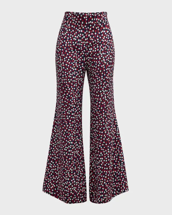 Libertine Confetti-print Flared Trousers