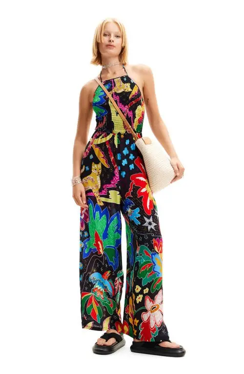 Desigual Jungle Print Jumpsuit