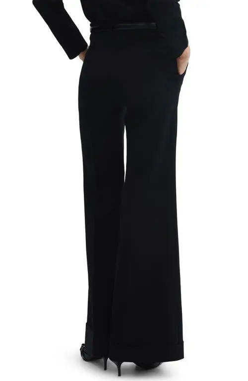 Mango Flare Trousers - Black