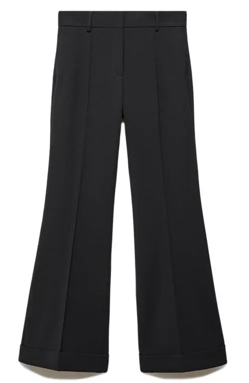 Mango Flare Trousers - Black