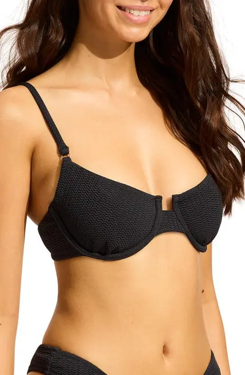 Seafolly Underwire Bikini Top - Black