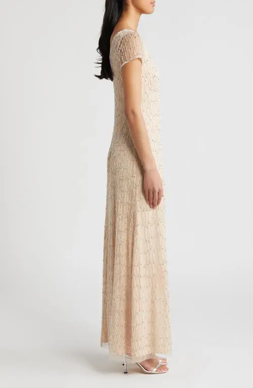Pisarro Nights Beaded Gown - Blush 610