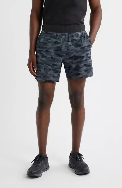 FREE FLY Breeze Brief Lined Active Shorts - Seasmoke Camo - Black