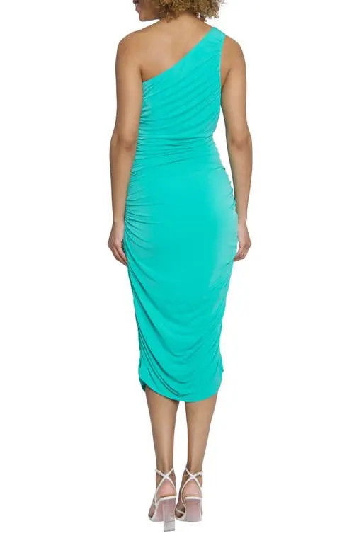 knee length dresses for ladies Asymmetrical Hem Dress with Wide Sleeves Green / Standard / 0 main image 0
