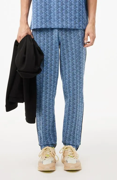 Lacoste Regular Fit Geo Print Track Pants - Rill/globe