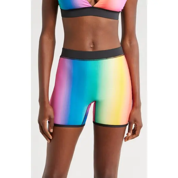 TOMBOYX 4.5-inch Reversible Swim Shorts - Melting Rainbow