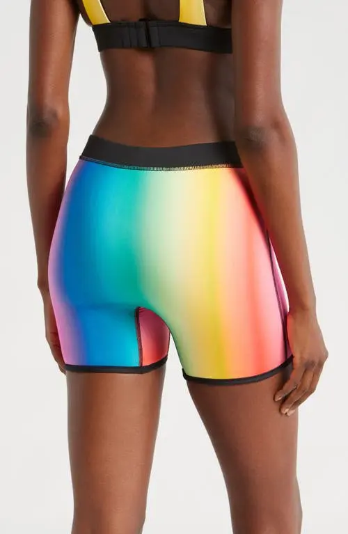 TOMBOYX 4.5-inch Reversible Swim Shorts - Melting Rainbow