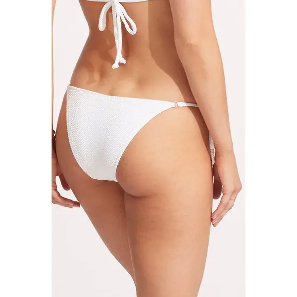 Seafolly Slider Triangle Bikini Top - White