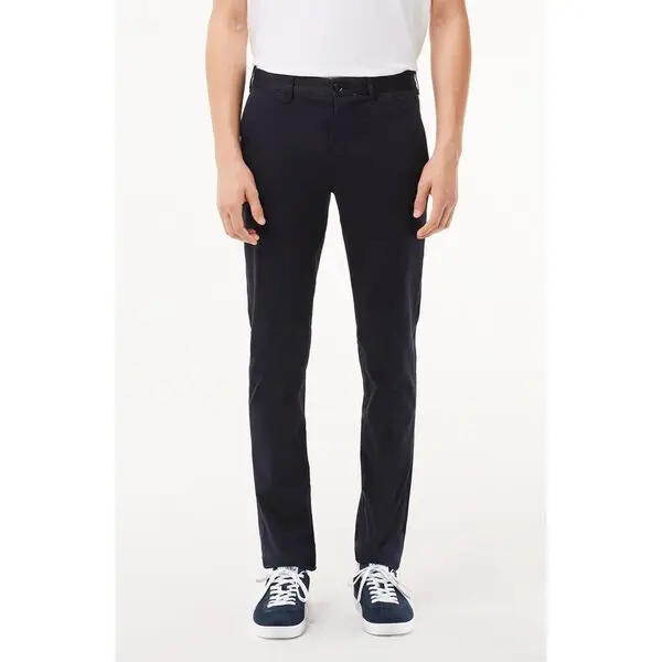 Lacoste Slim Fit Stretch Cotton Chinos - Hde Abysm