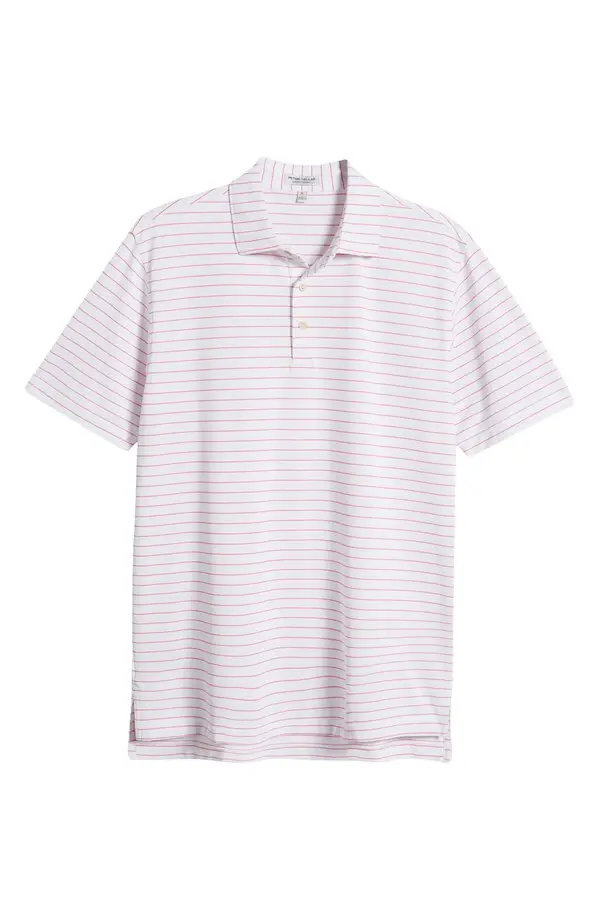 Peter Millar Crown Crafted Fitz Stripe Performance Mesh Polo