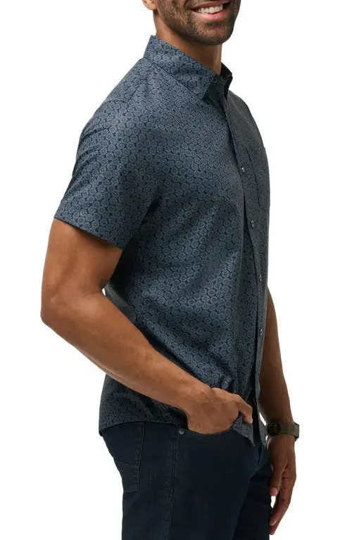 Travis Mathew Country Mile Short Sleeve Button-up Shirt