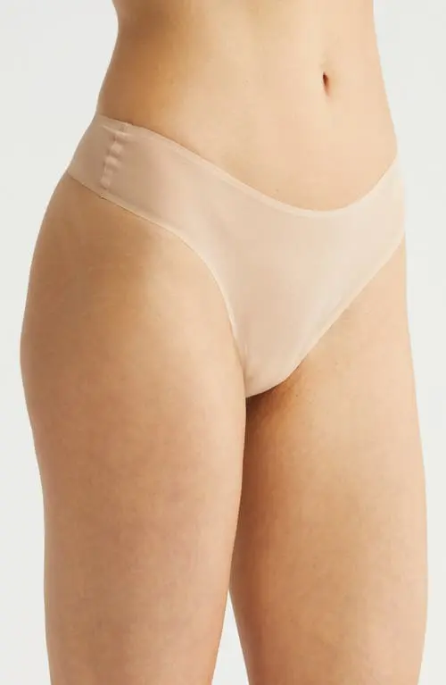 Commando Chic Mesh Thong - Beige