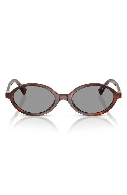 Miu Miu 50mm Oval Sunglasses - Grey