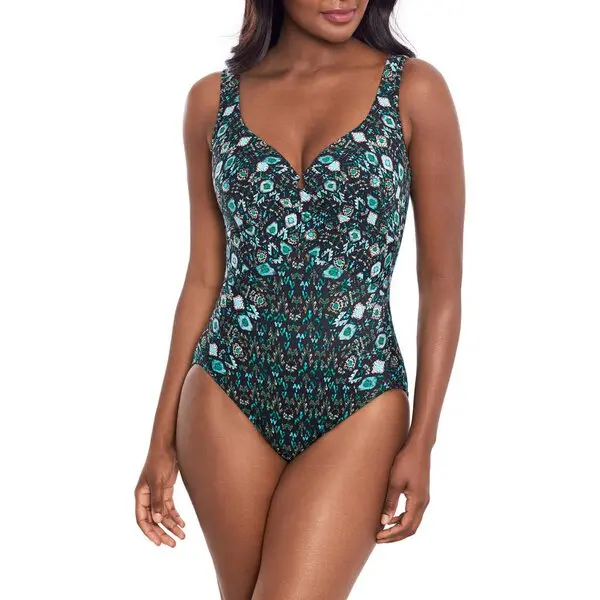 MIRACLESUIT® Bijoux Escape Crisscross Underwire One-piece Swimsuit - Blm