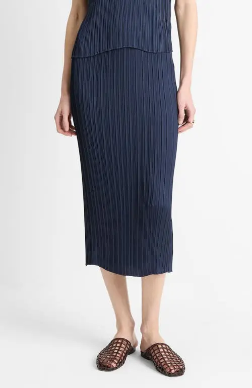 Vince Pleated Skirt - Coastal Blue