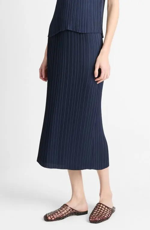 Vince Pleated Skirt - Coastal Blue