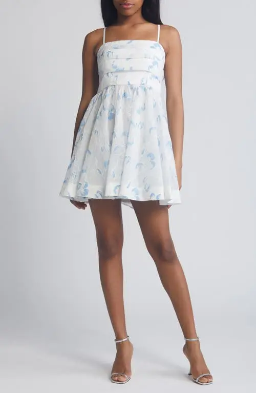 Likely Kia Floral Fit & Flare Dress In Light Blue/White - 60% Off |  Editorialist