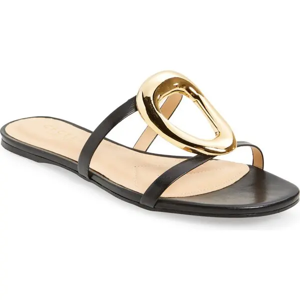 CECELIA NEW YORK Melissa Slide Sandal - Black Gold