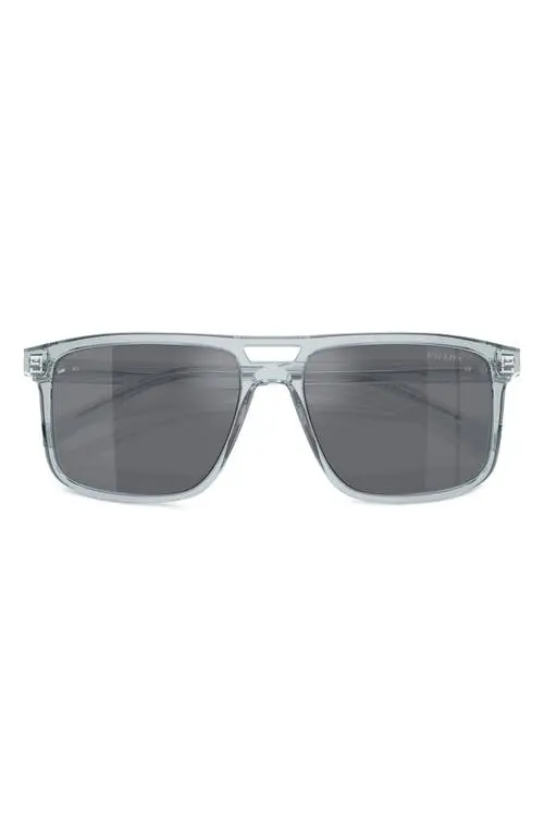 Prada 58mm Rectangular Sunglasses - Silver