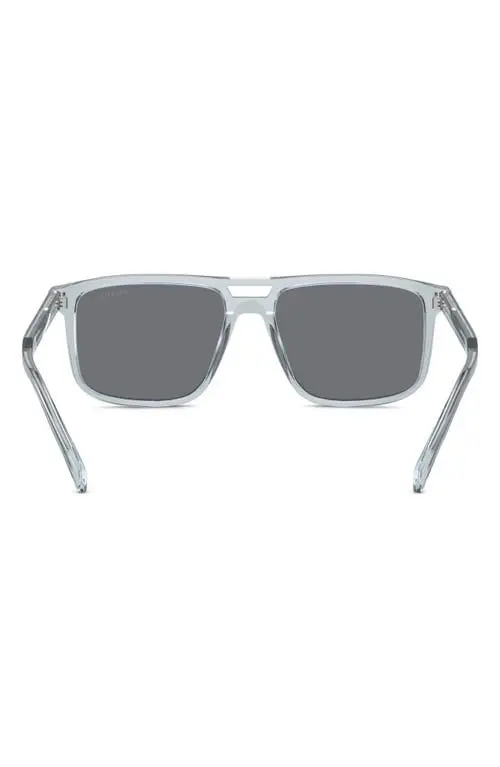 Prada 58mm Rectangular Sunglasses - Silver