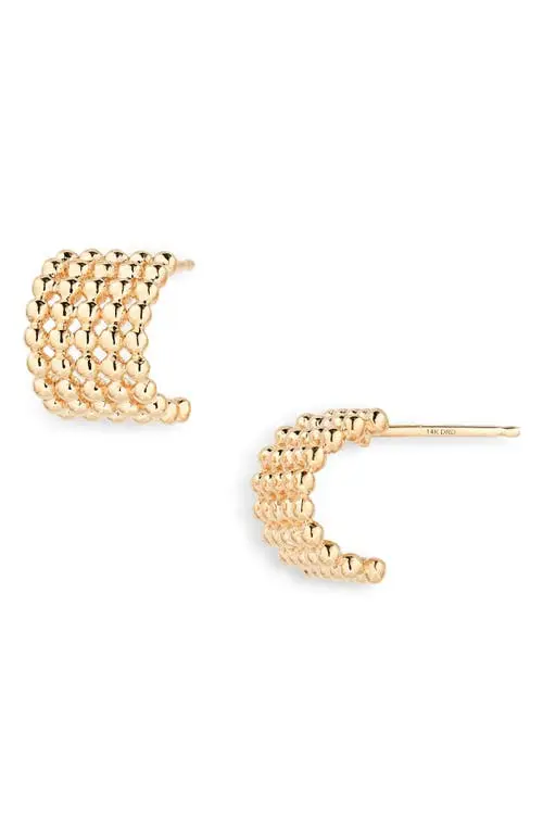 DANA REBECCA DESIGNS Poppy Rae Pebble Hoop Earrings - Yellow Gold