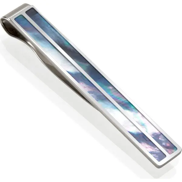 M-Clip® Mother-of-pearl Tie Bar - Silver