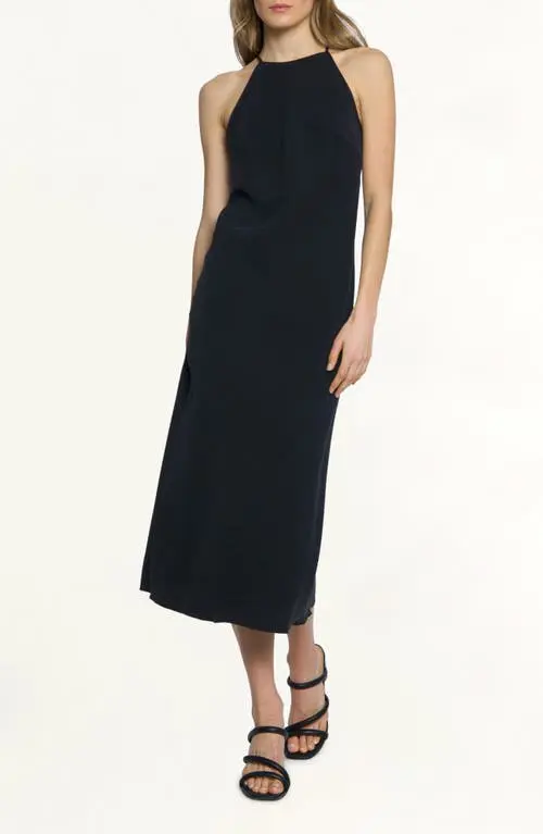 buy halter neck dress Rhoda | White Twist Halter-Neck Cape Maxi Dress main image 0
