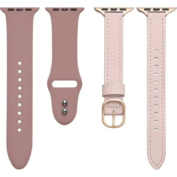 POSH TECH Assorted Apple Watch® 2-pack Of Watchbands - Light Pink/rose