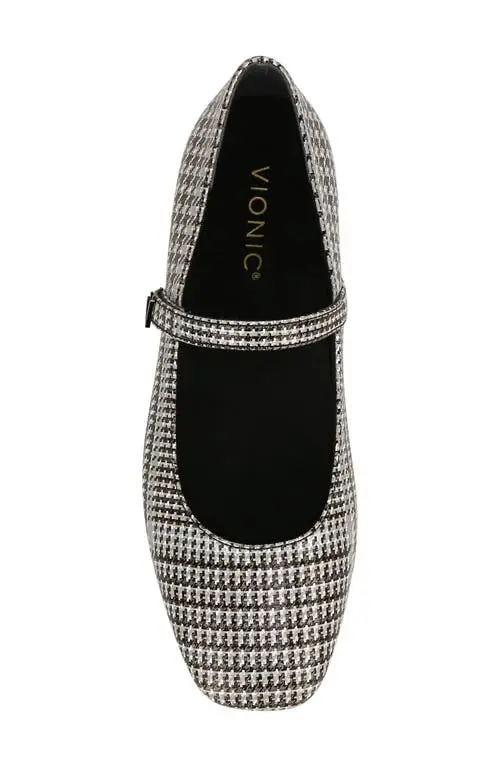 Vionic Alameda Mary Jane Flat - Black/white