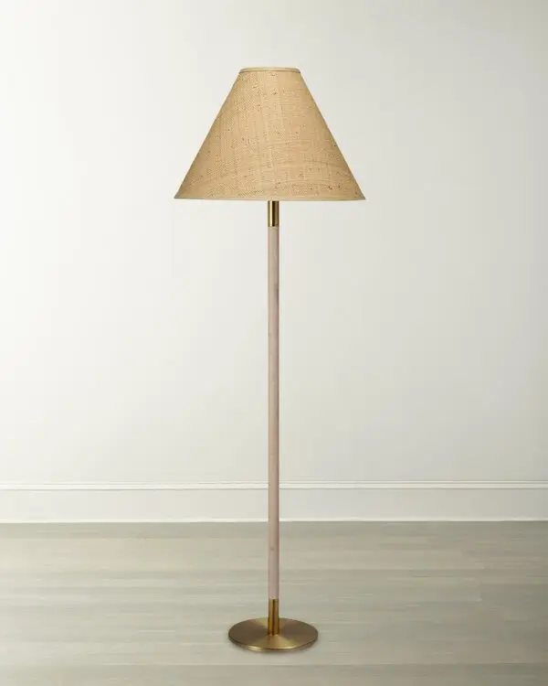 JAMIE YOUNG CO. Morgana Floor Lamp - Antique Brass, Natural