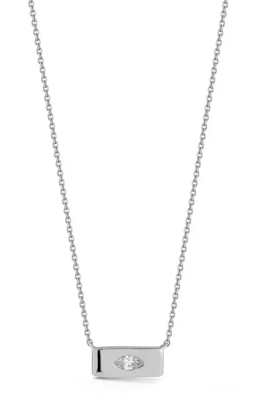 DANA REBECCA DESIGNS Alexa Jordyn Marquise Diamond Bar Pendant Necklace - White Gold/diamond
