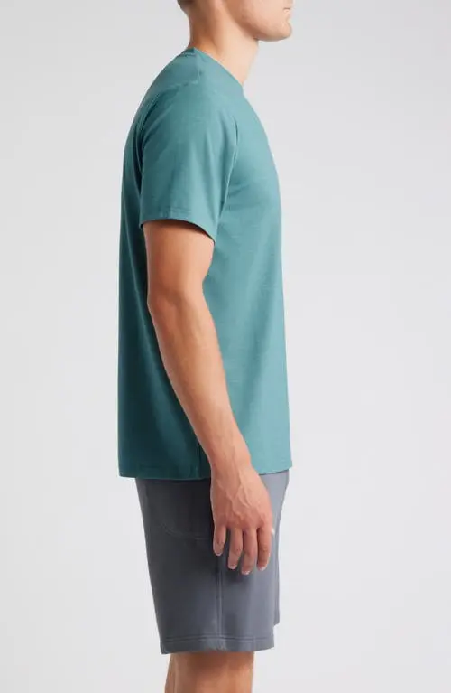 FREE FLY Flex Performance Pocket T-shirt - Heather Sea Pine