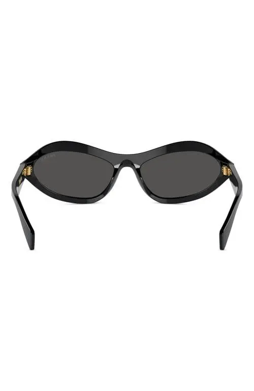 Prada 63mm Oversized Oval Sunglasses