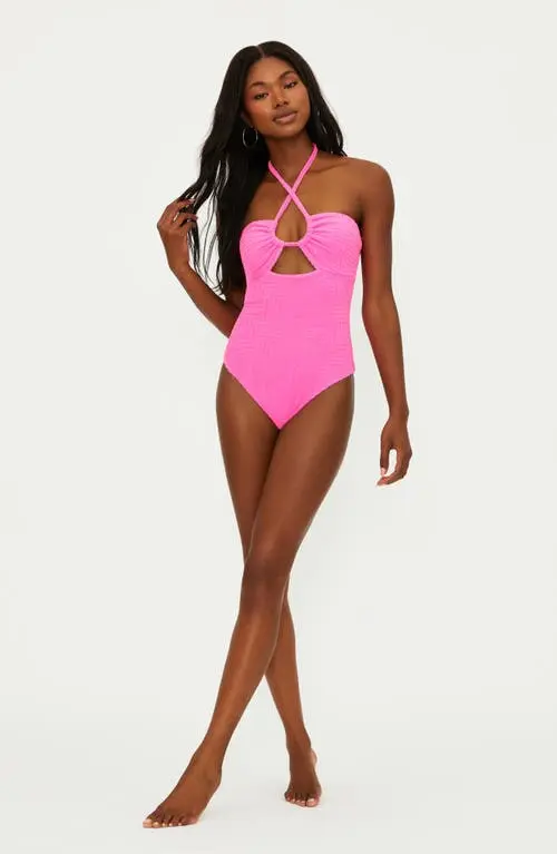 Beach Riot Phoenix Halter One-piece Swimsuit - Strawberry