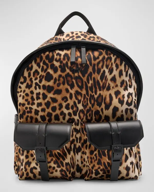 GIUSEPPE ZANOTTI Print Backpack - Leopard