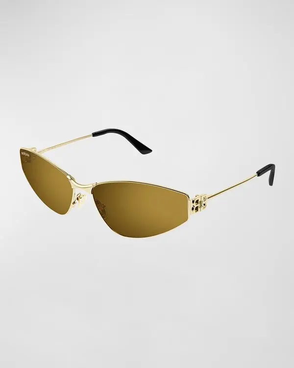 Balenciaga Mirrored Cat-eye Sunglasses - Gold
