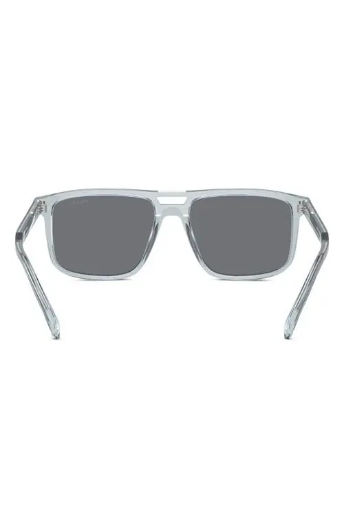 Prada 58mm Rectangular Sunglasses - Grey