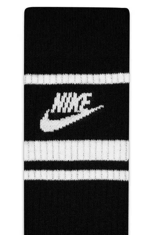 Nike 3-pack Dri-fit Everyday Essentials Crew Socks - Black/ White