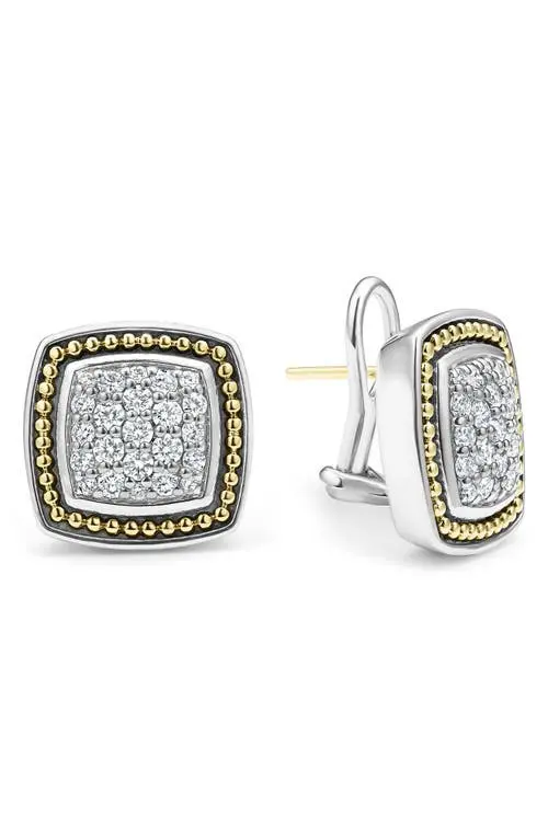 Lagos Rittenhouse Diamond Pavé Stud Earrings - Silver