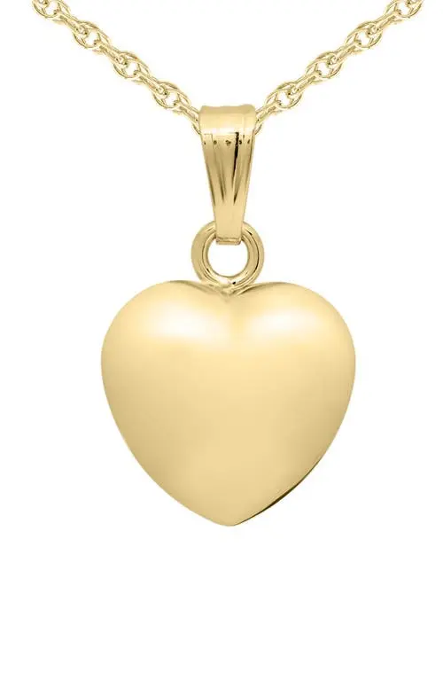 MIGNONETTE 14k Puff Heart Necklace - Gold