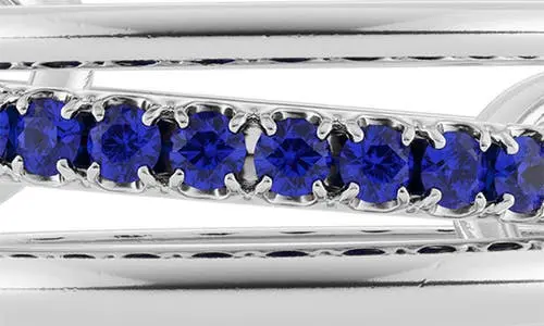 SPINELLI KILCOLLIN Petunia Bleu Sapphire 3-link Stack Ring