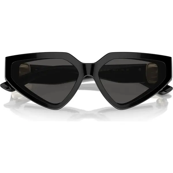 Dolce & Gabbana 59mm Butterfly Sunglasses - Dark Grey