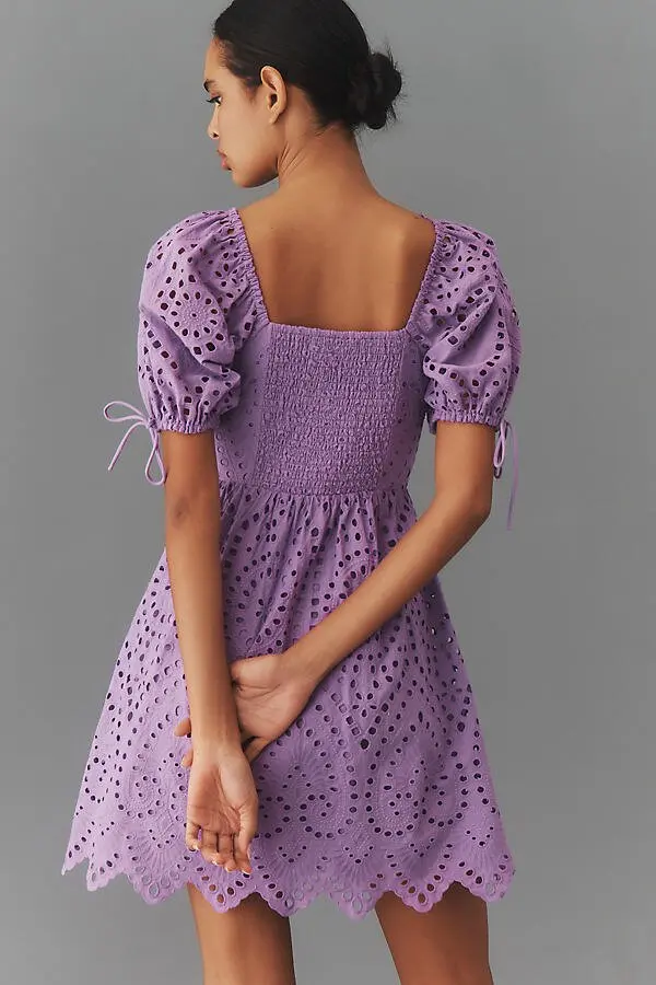 english factory purple dress English Factory Lilac Floral Crystal Embellished Floria Mini Dress Lilac Floral / L