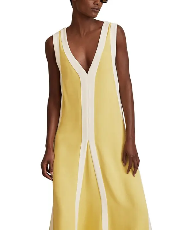 REISS Rae Color Blocked Column Dress