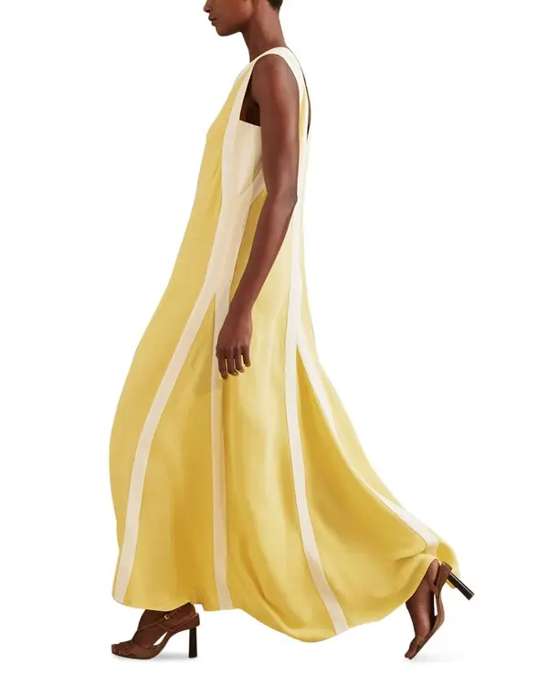 REISS Rae Color Blocked Column Dress