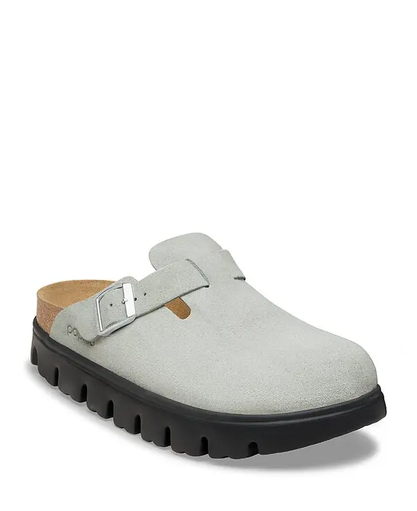 BIRKENSTOCK Boston Chunky Platform Clogs - Pure Sage